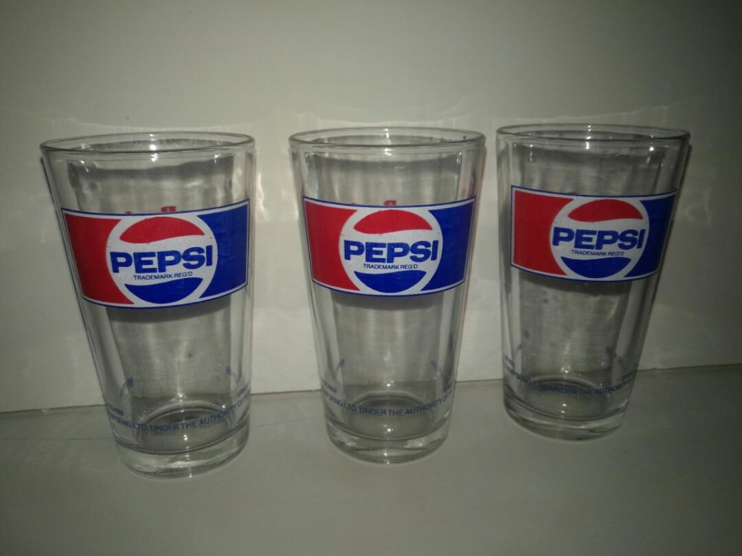 Vintage Pepsi Cola Glass (Lot G), Hobbies & Toys, Memorabilia ...