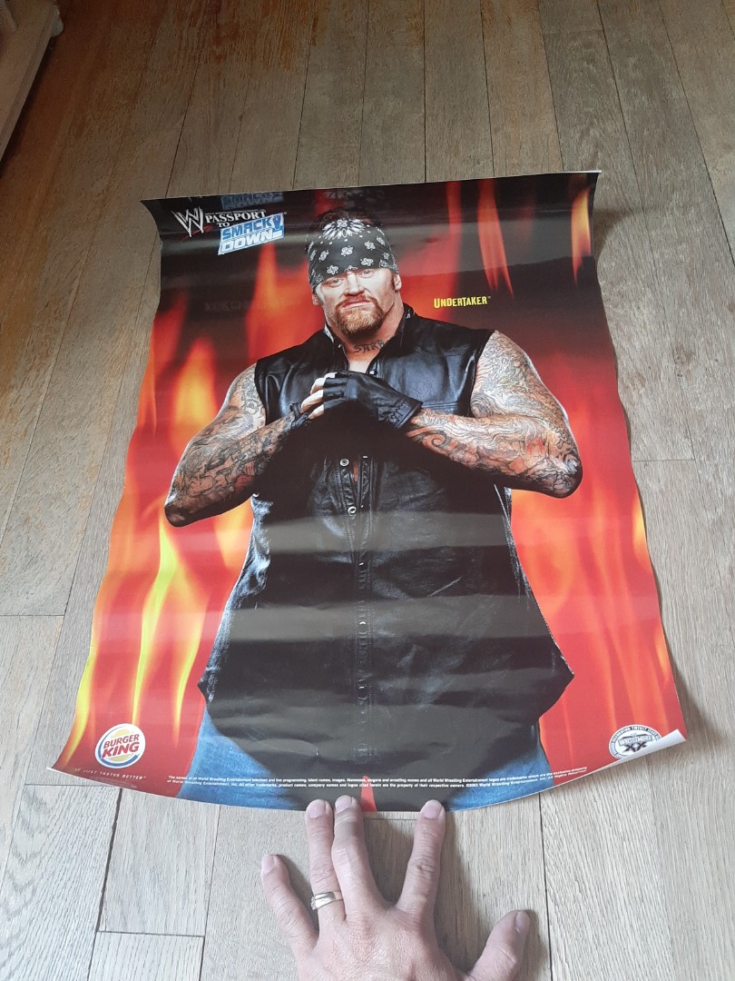 Vintage WWF UNDERTAKER Poster ( H 60cm W 42cm ), Vintage & Collectibles ...