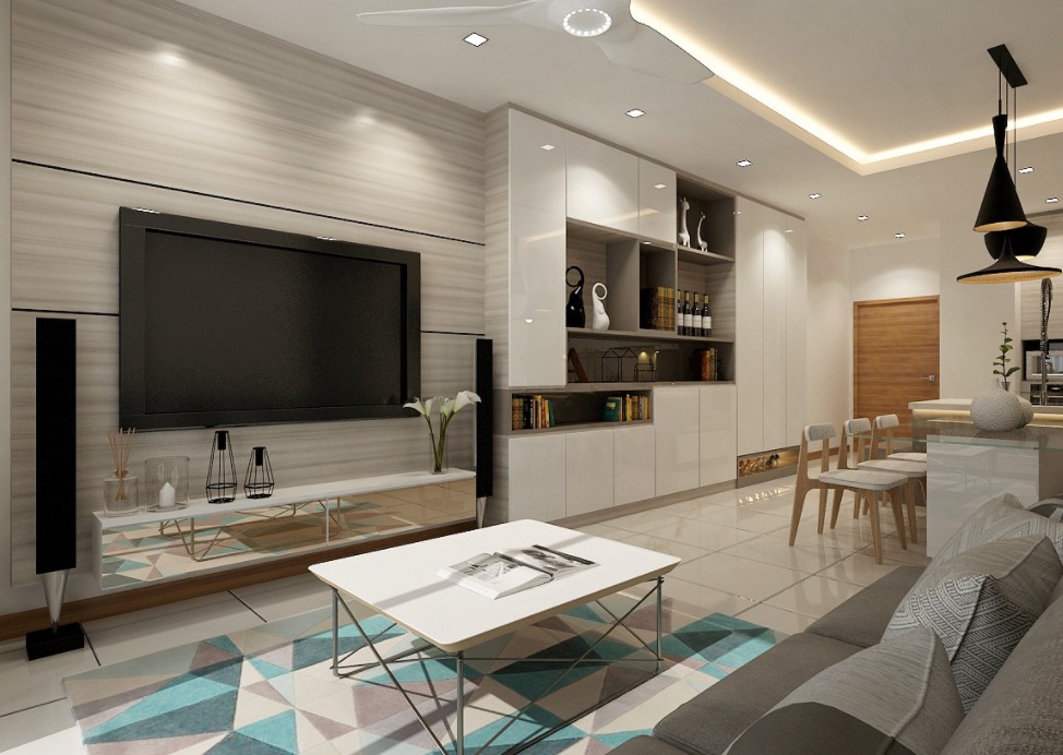 7FT FULL HEIGHT Feature Wall & 7FT TV Console, Furniture & Home Living ...