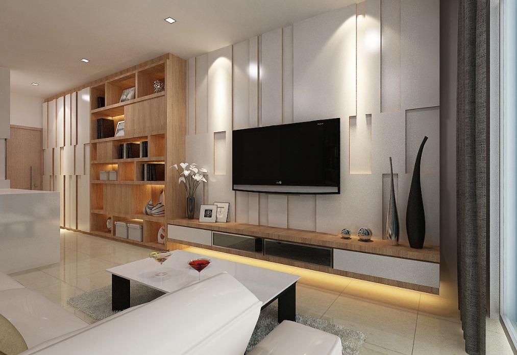 7FT FULL HEIGHT Feature Wall & 7FT TV Console, Furniture & Home Living ...