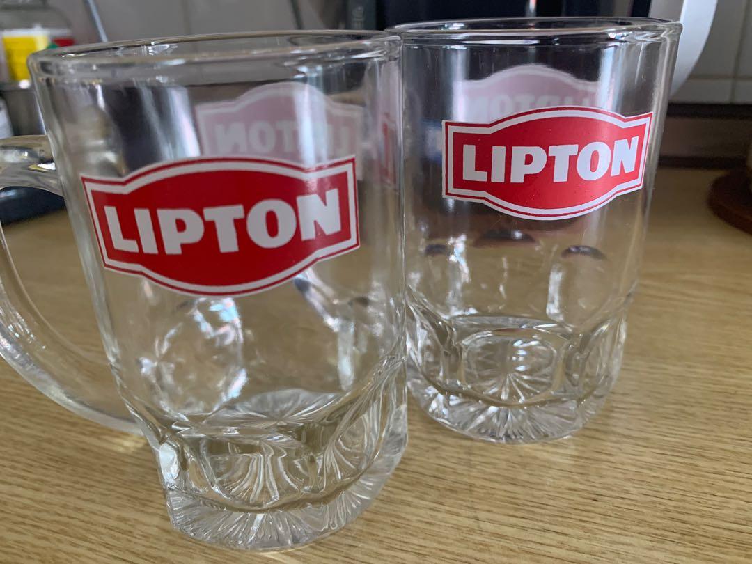 70s, 80s vintage Lipton clear drinking glass, Furniture & Home Living ...