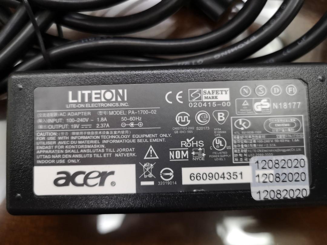 Acer Computer Charger, Computers & Tech, Parts & Accessories, Computer ...