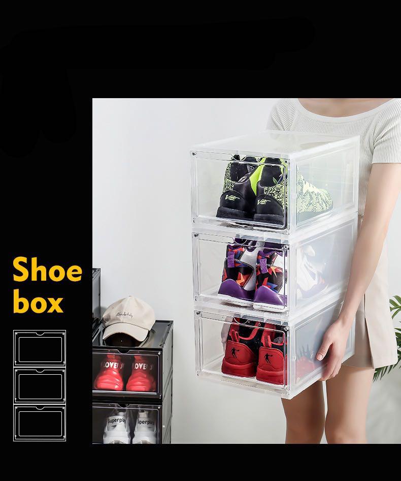 AJ PREMIUM SHOEBOX - Stackable storage, Furniture & Home Living, Home ...