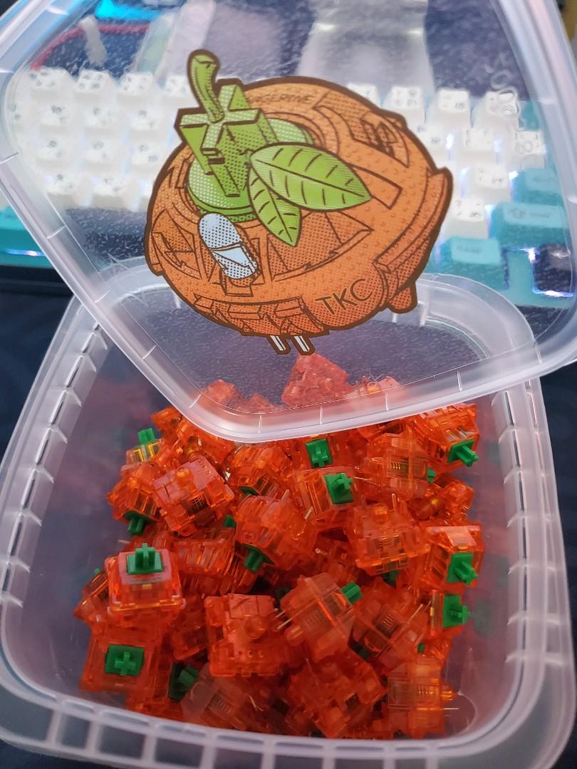 C3 tangerine switches, linear like cherry mx red. 紅軸軸體, custom keyboard ...
