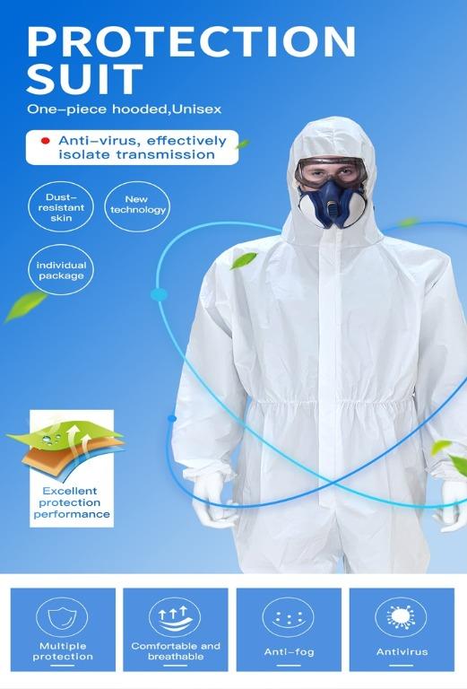 Disposal Protective Coverall set/ PPE KIT for Travel visitor/ Hazmat ...
