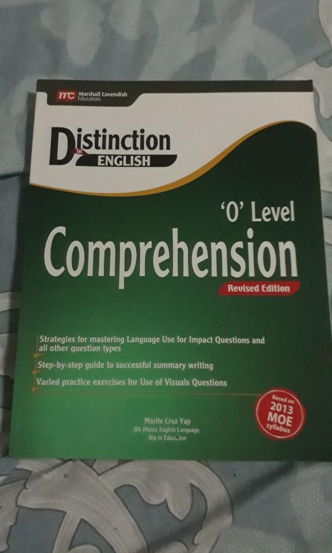 Distinction in English O Level Comprehension, Hobbies & Toys, Books ...