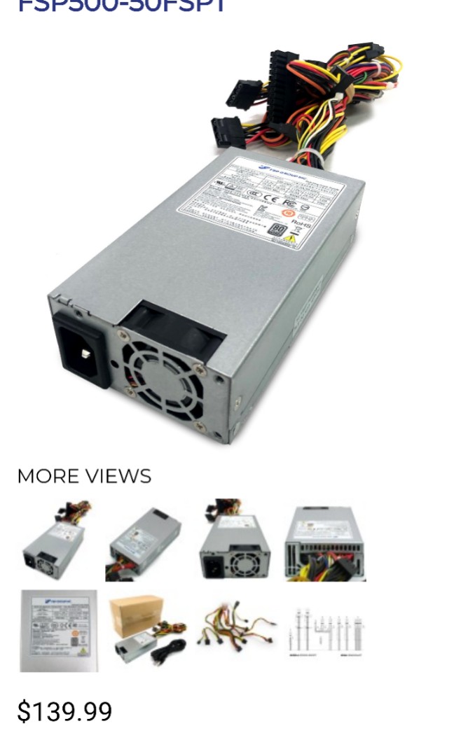 FSP Flex PSU 500W Platinum, Computers & Tech, Parts & Accessories, Networking on Carousell