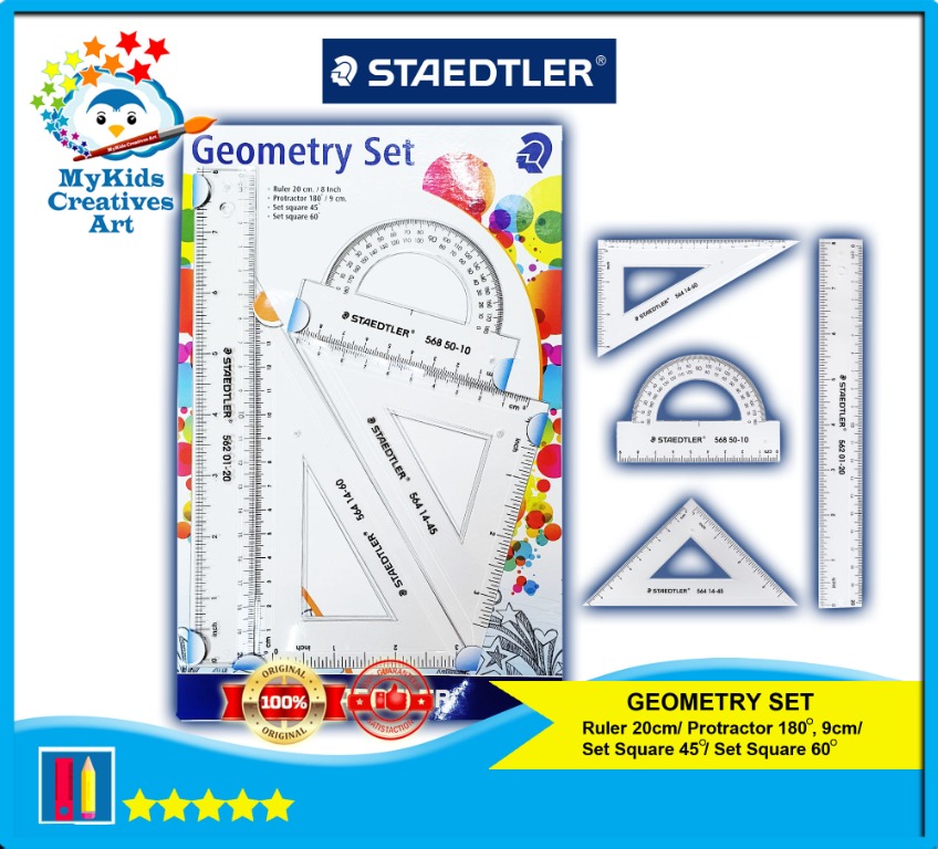 GEOMETRY RULERS SET (STAEDTLER), Hobbies & Toys, Stationery & Craft ...