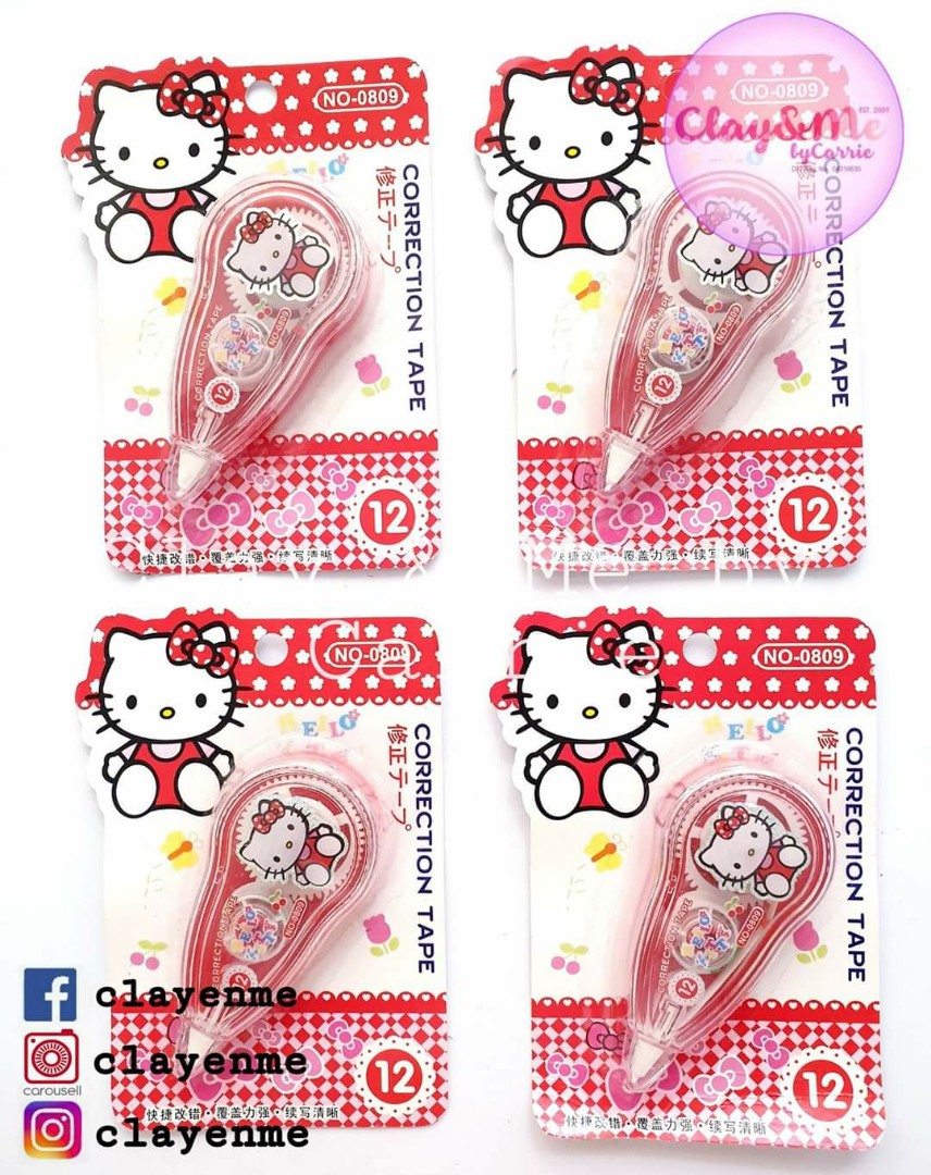 Hello Kitty correction tape, Hobbies & Toys, Stationary & Craft, Craft ...