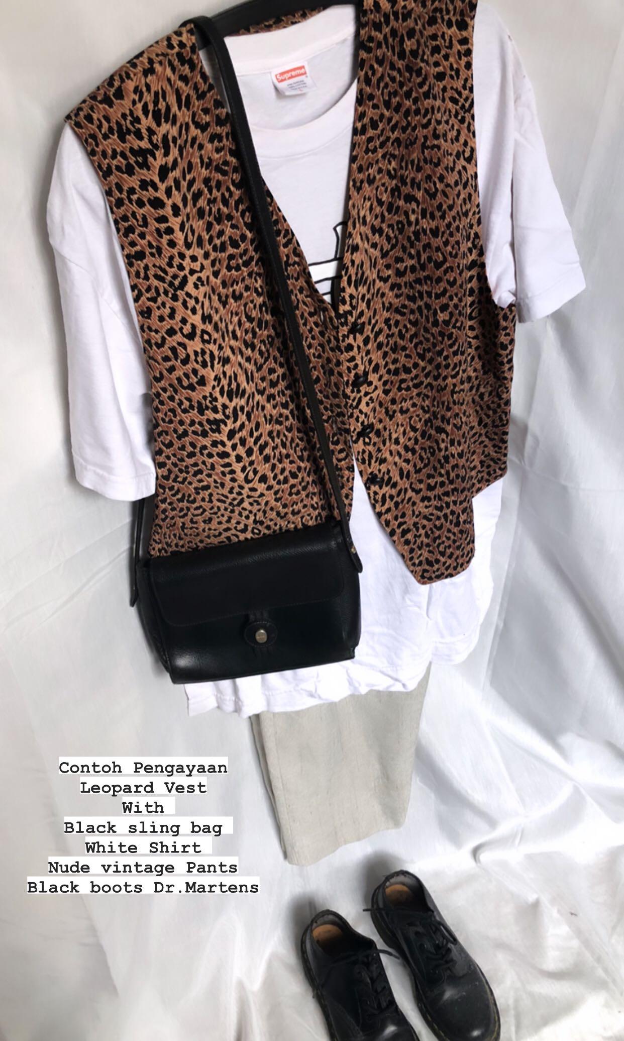 Leopard vest unisex , Women's Fashion, Coats, Jackets and Outerwear on ...