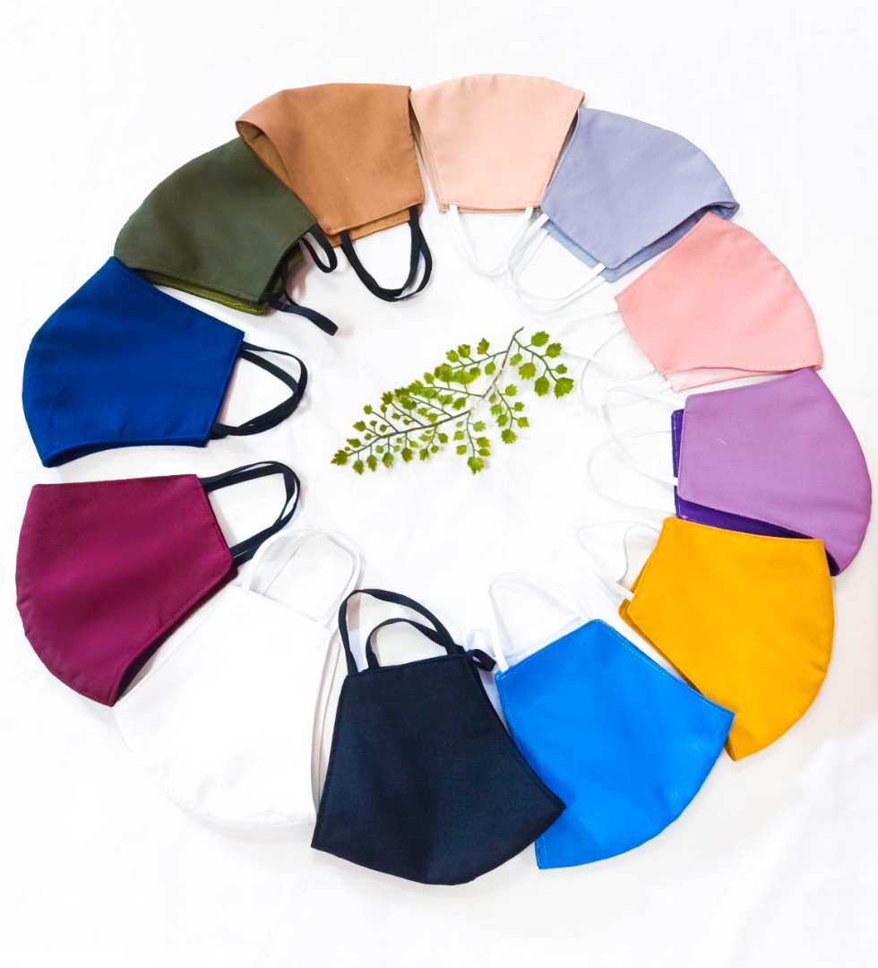 Masker kain 3 lapis bahan katun ada filter masker medis bisa request ...