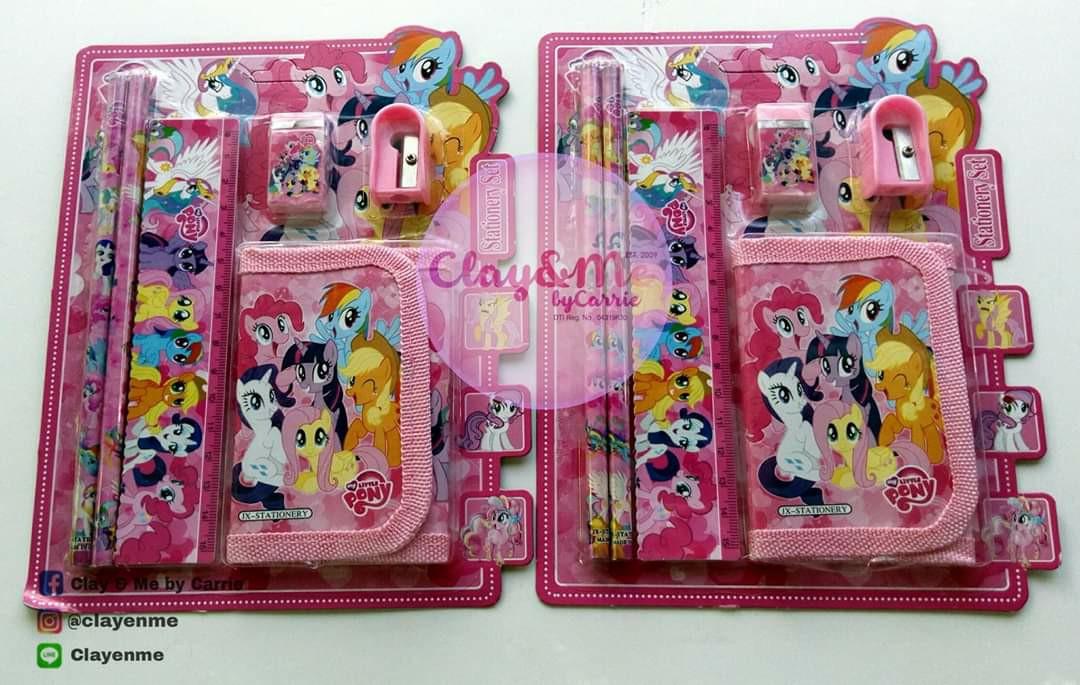 My Little Pony school supplies set ( Ruler, Wallet, sharpener, eraser ...