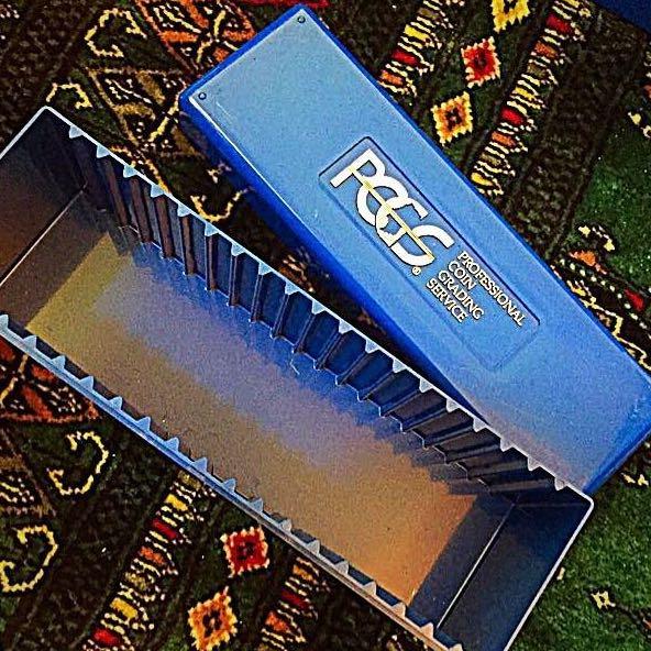 Original PCGS Blue Storage Box for Slabs, & 2.5" Coin Flips, Solid ...