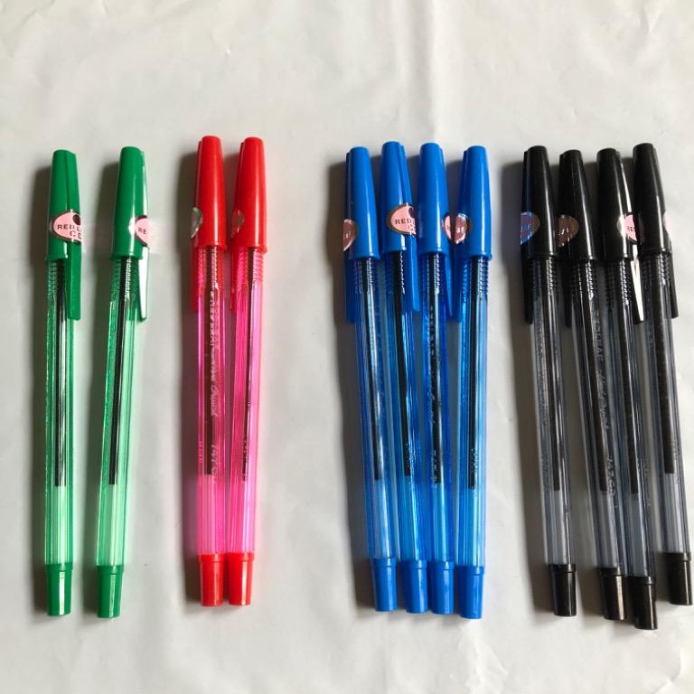 RED LEAF BALL POINT PEN IN BLACK RED BLUE GREEN / BLUE PEN / BLACK PEN ...