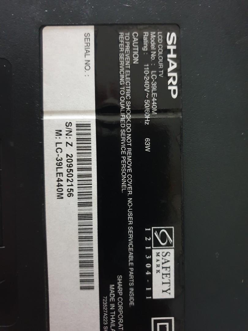 Sharp Aquos 39" LCD, TV & Home Appliances, TV & Entertainment, TV on ...