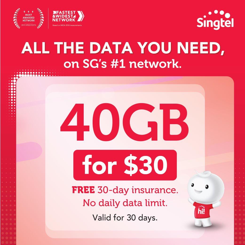 Singtel Prepaid Data E-Top Up, Mobile Phones & Gadgets, Mobile & Gadget ...