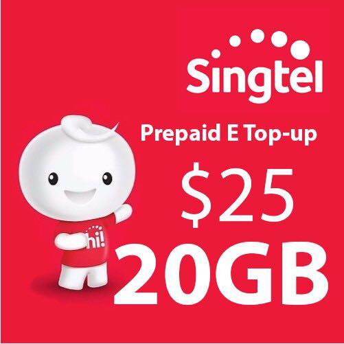Singtel Prepaid Data E-Top Up, Mobile Phones & Gadgets, Mobile & Gadget ...