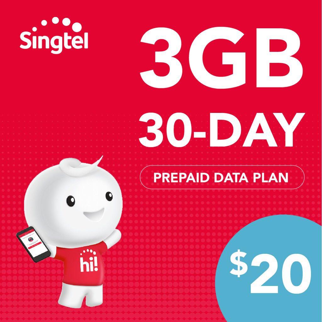 Singtel Prepaid Data E-Top Up, Mobile Phones & Gadgets, Mobile & Gadget ...