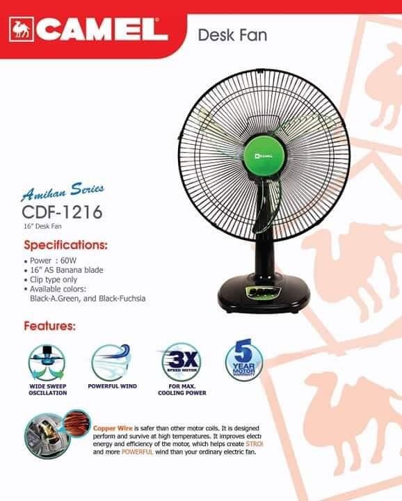 Camel Deskfan, Furniture & Home Living, Lighting & Fans, Fans on Carousell