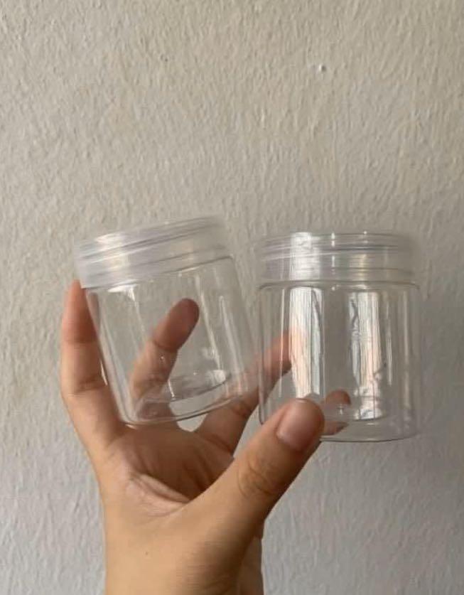 CLEAR PLASTIC SCREW CAP CONTAINERS, Furniture & Home Living, Home ...