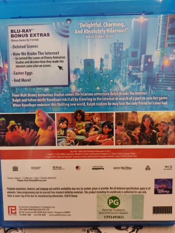 Disney Wreck It Ralph Ralph Breaks The Internet Blu Ray, Hobbies & Toys ...