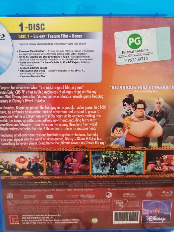 Disney Wreck It Ralph Ralph Breaks The Internet Blu Ray, Hobbies & Toys ...