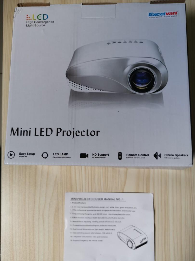 Excelvan Mini Led Projector/Projection, TV & Home Appliances, TV ...