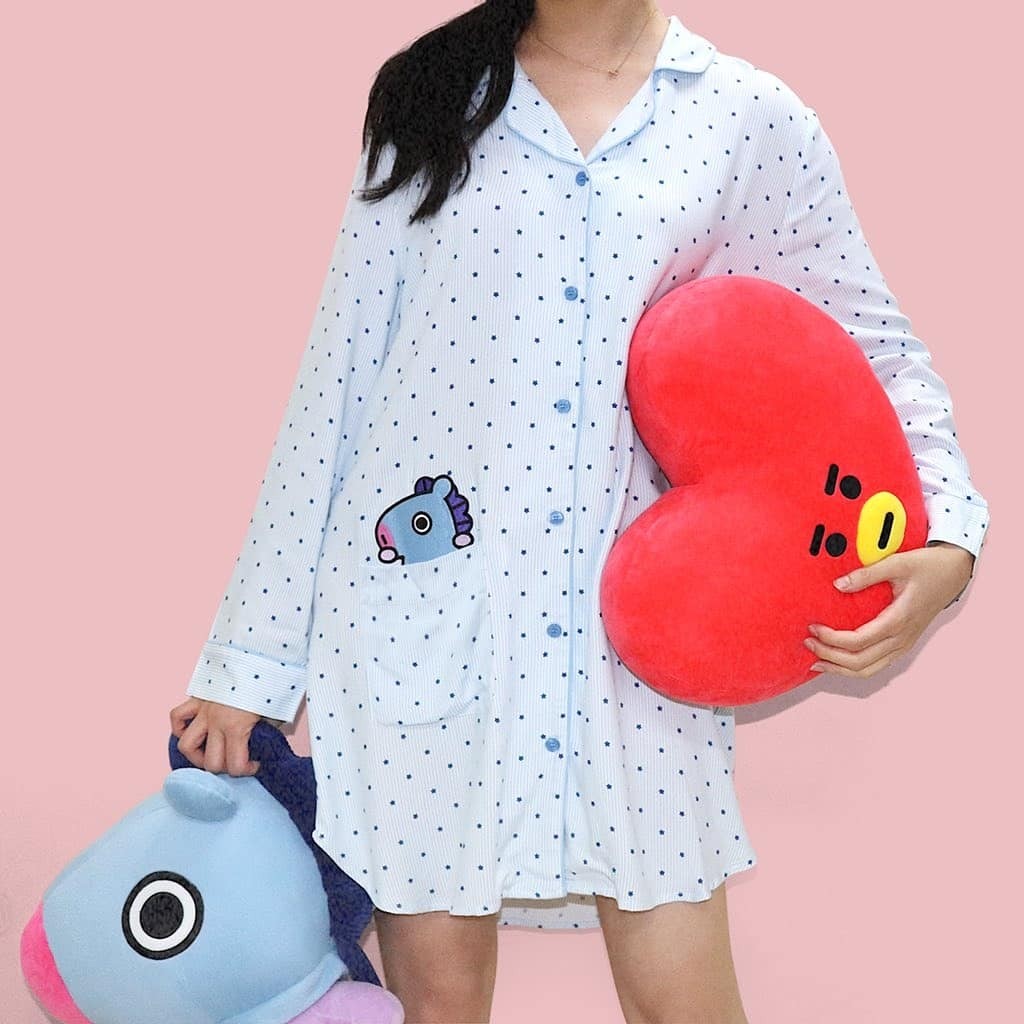 Official BT21 Hunt Innerwear Pajama Dress bts tata shooky chimmy mang ...