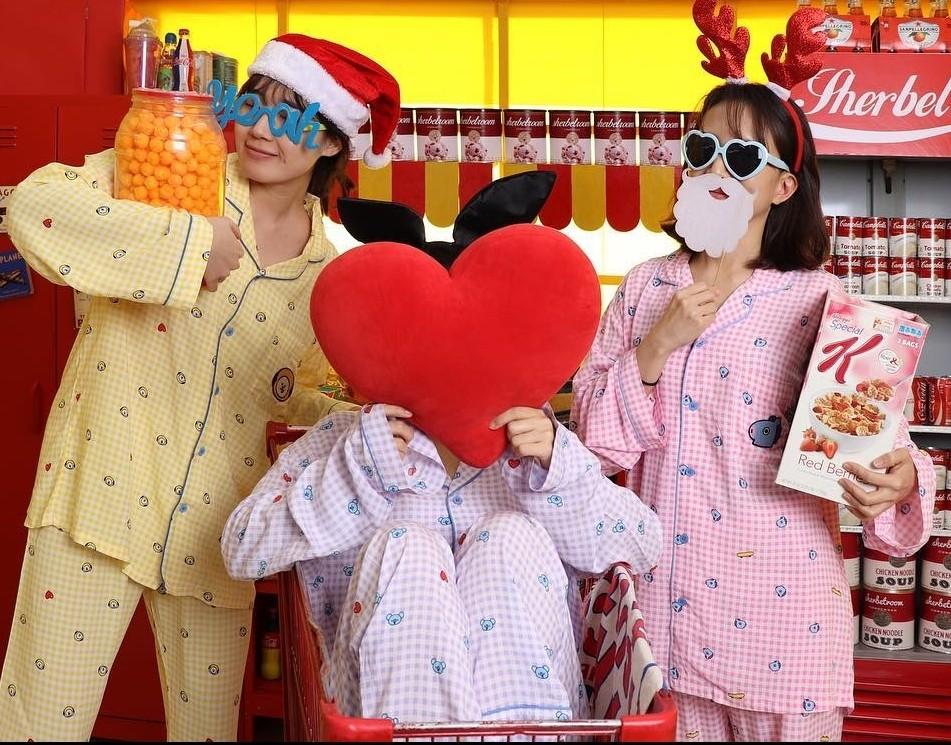 Official BT21 Hunt Innerwear Check Pajama Set bts tata cooky shooky ...