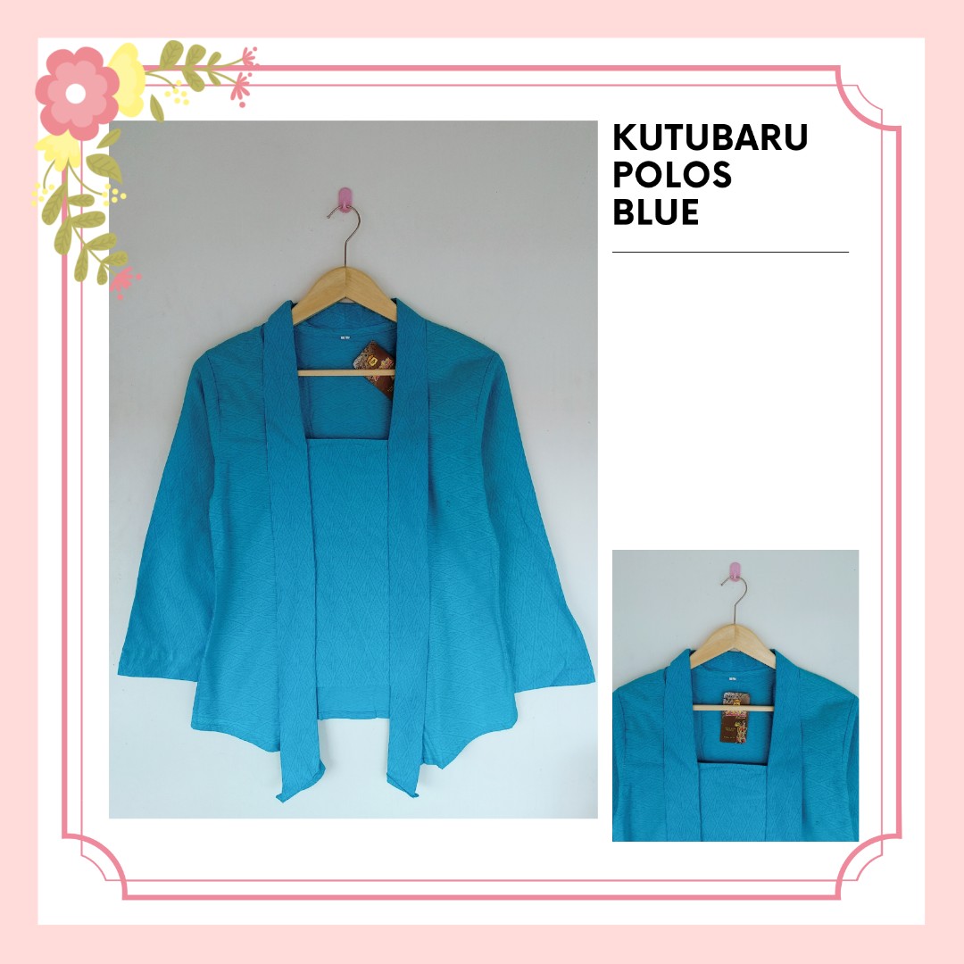 KEBAYA KURUBARU BIRU TURKISH (C), Fesyen Wanita, Pakaian Wanita, Atasan ...