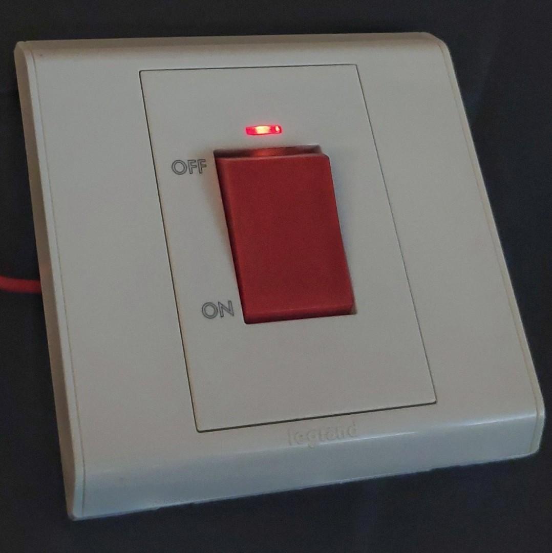 Legrand Cooker/Oven/Heater switch, Belanko series, rated 45 Amp ...