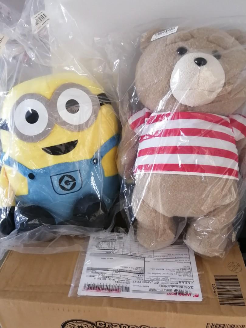 Minion and Ted bear soft toys, Hobbies & Toys, Toys & Games on Carousell