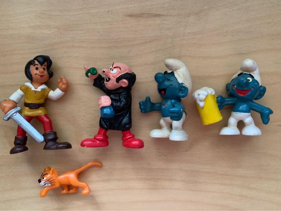 Vintage 1978 Schleich Peyo Gargamel Azrael Cat Sir Johan Smurf Figures ...