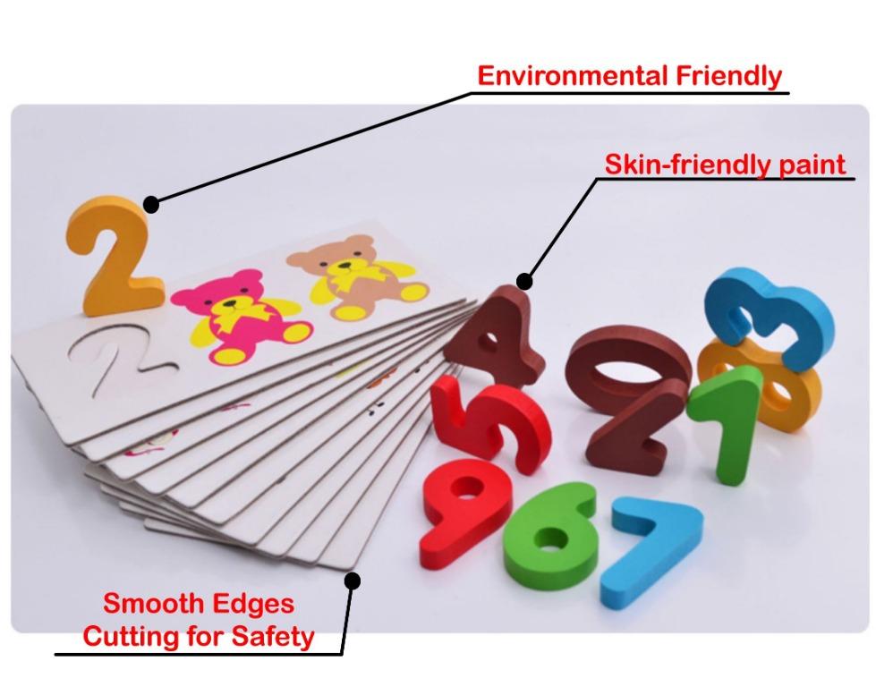 Number Wooden Blocks & Cards (Sensorial Play) + Additional 5% discount ...