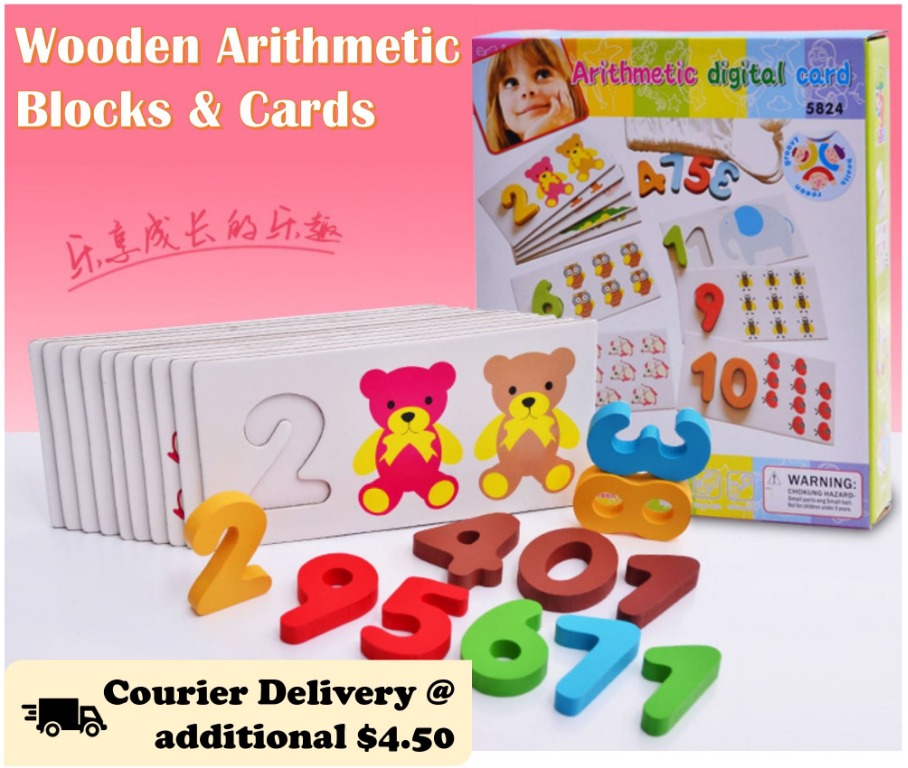 Number Wooden Blocks & Cards (Sensorial Play) + Additional 5% discount ...