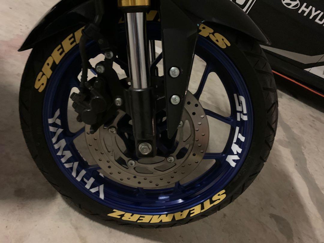 Yamaha MT 15 Tyre bomb / tyre lettering / tyre tag / tire lettering ...