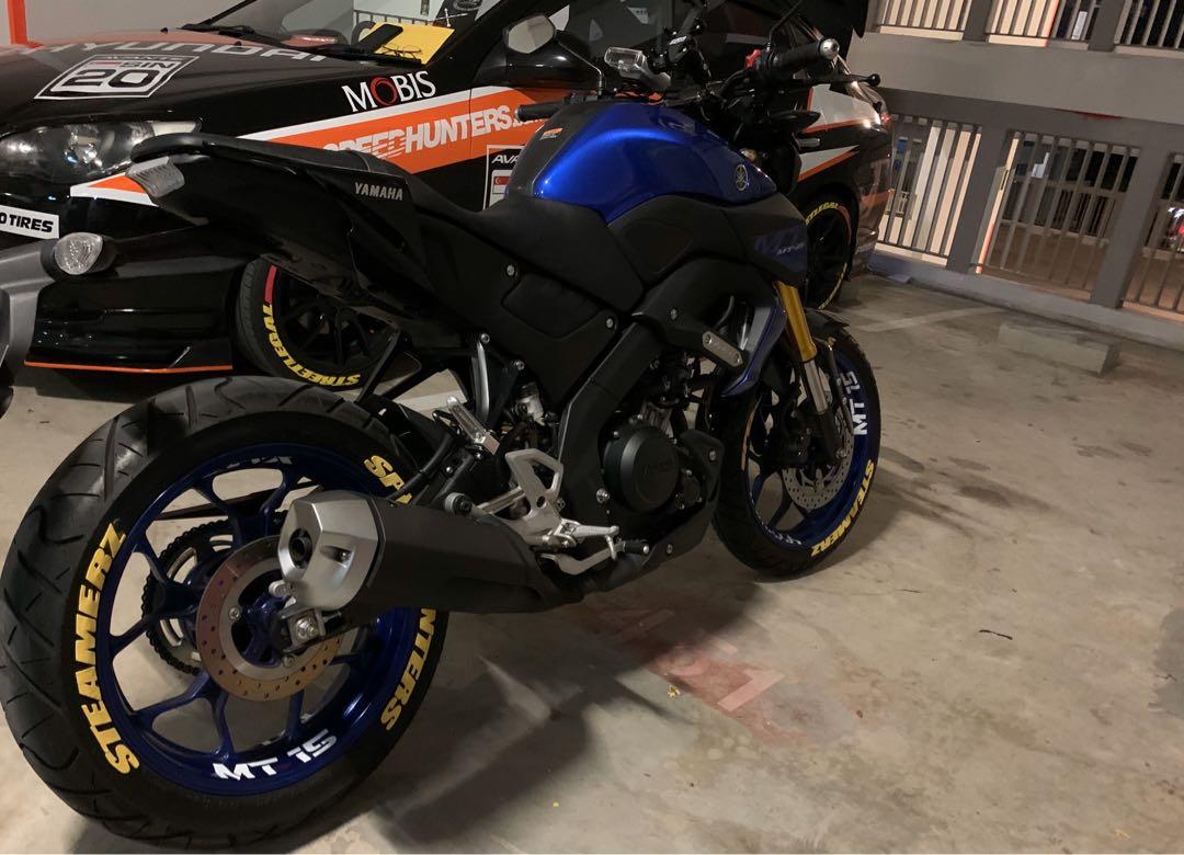 Yamaha MT 15 Tyre bomb / tyre lettering / tyre tag / tire lettering ...