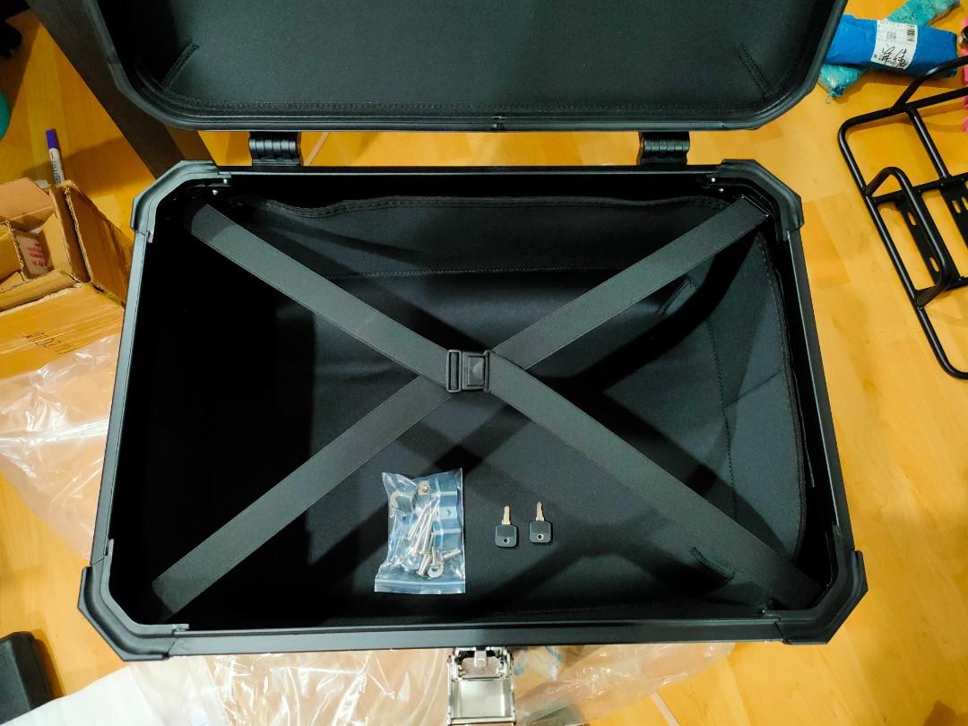 65L aluminium box metal top box Universal big, Motorcycles, Motorcycle ...