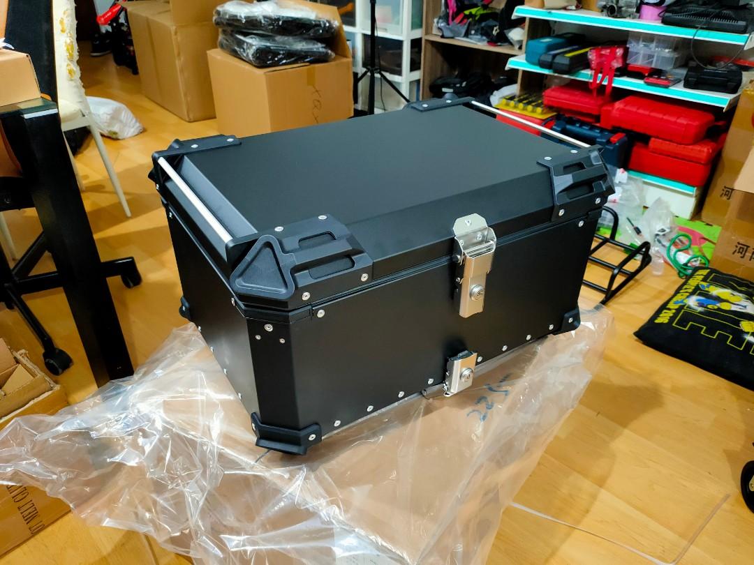65L aluminium box metal top box Universal big, Motorcycles, Motorcycle ...
