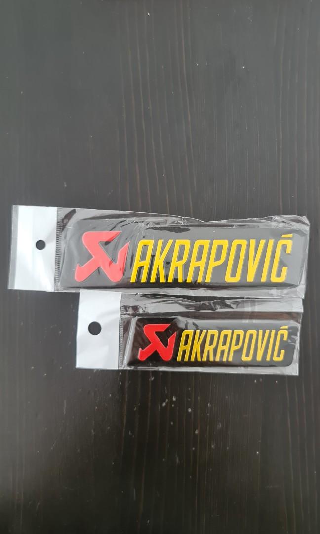 AKRAPOVIC Metallic Exhaust Emblem Decal, Motorcycles, Motorcycle ...