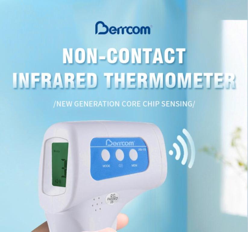 Berrcom JXB-178 Infrared Thermometer Digital Forehead Thermometers Non ...