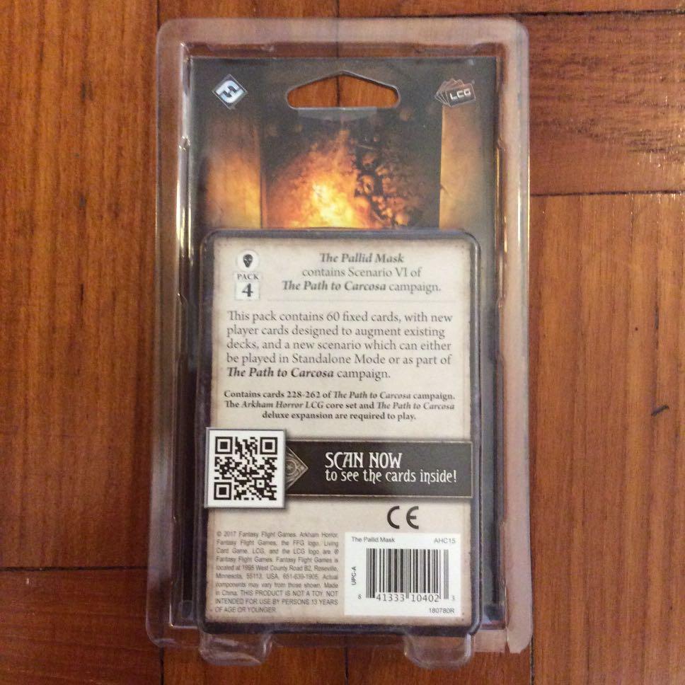 Arkham Horror The Card Game The Pallid Mask Mythos Pack 4, Hobbies ...