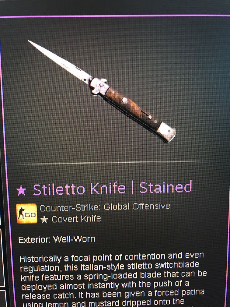 Csgo Stiletto knife Stained, Video Gaming, Gaming Accessories, Game ...
