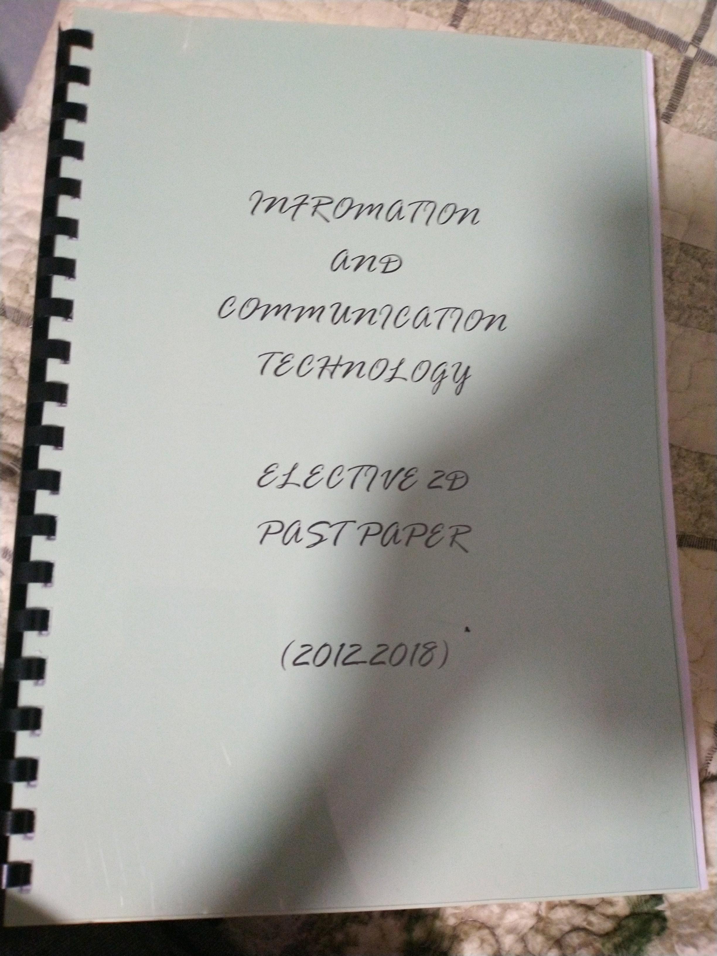 DSE ICT core + elective d pastpapers and marking scheme, 興趣及遊戲, 書本 & 文具 ...