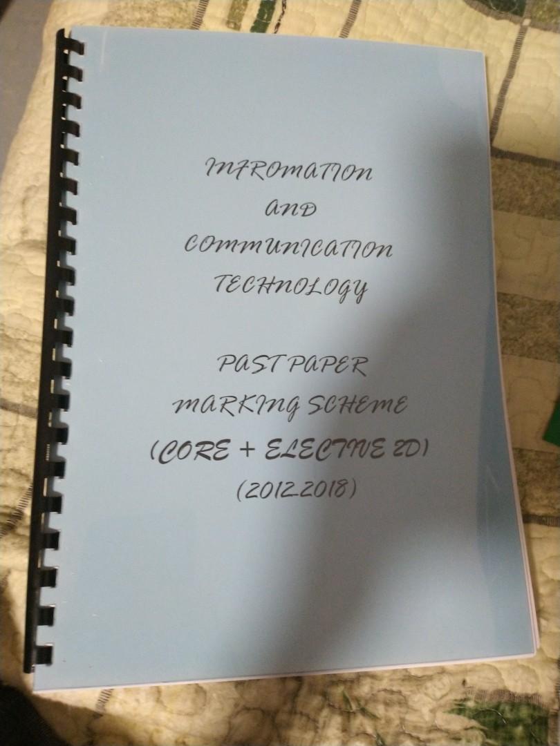 DSE ICT core + elective d pastpapers and marking scheme, 興趣及遊戲, 書本 & 文具 ...