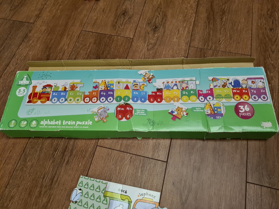 ELC alphabet train puzzle, Hobbies & Toys, Toys & Games on Carousell