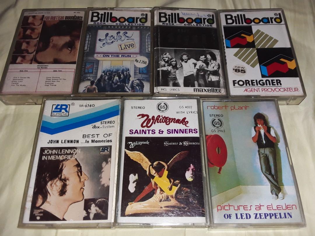 ENGLISH ROCK CASSETTES TAPES @ $5 EACH SCORPIONS/ROBERT PLANT/ELVIS/ZZ ...