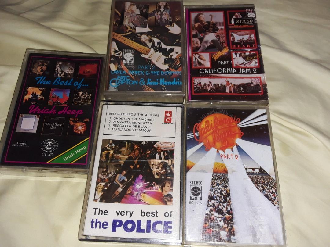 ENGLISH ROCK CASSETTES TAPES @ $5 EACH SCORPIONS/ROBERT PLANT/ELVIS/ZZ ...