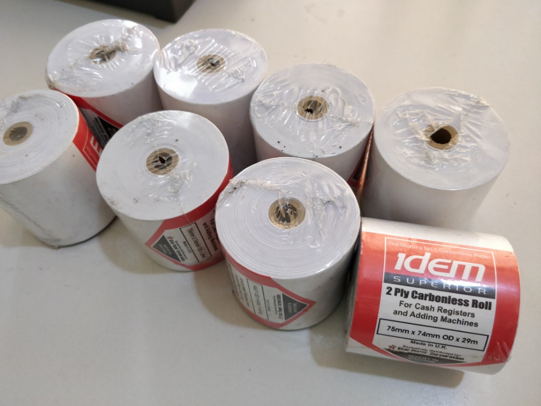 Idem Superior 2 Ply Carbonless Thermal Paper Rolls, Everything Else ...