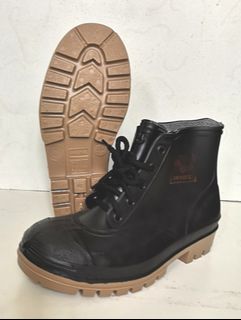 Wayne Inyati Safety Water Boots Steel Toecap Black, Men's Fashion ...